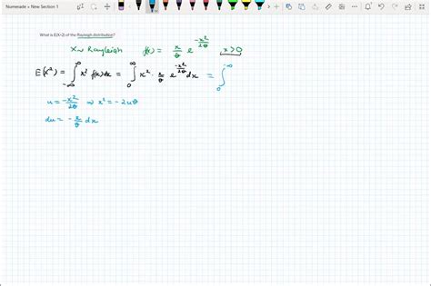 solved what is e x 2 of the rayleigh distribution