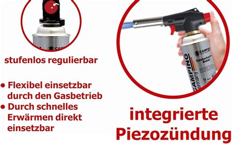 TronicXL Lötbrenner 4 Kartuschen Aufsatz für Butan Gas Kartuschen