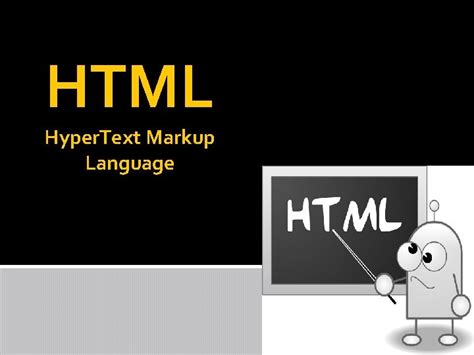 HTML Hyper Text Markup Language What Is HTML