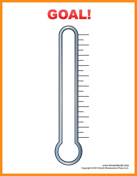 Free Printable Thermometer Goal Chart Free Printable