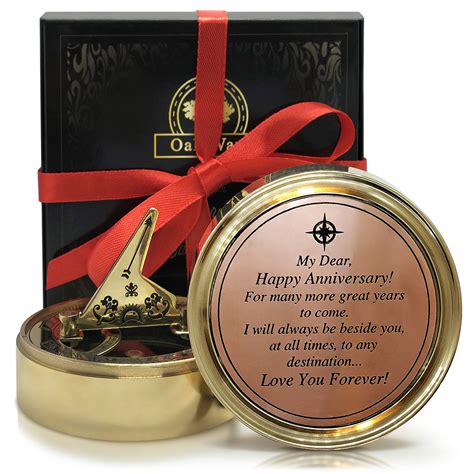 Buy OakiWay Anniversary Sundial Compass Gift For Him Or Her With