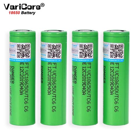 VariCore VTC6 3 7V 3000mAh 18650 Li Ion Battery 30A Exhaust For