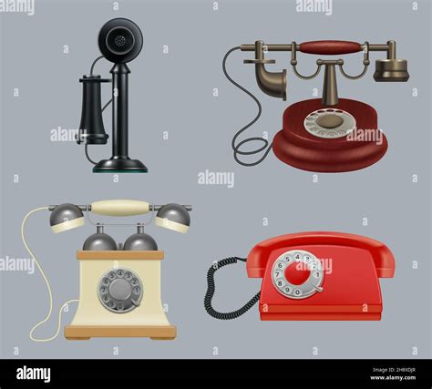 Roter retro telefonhörer Stock Vektorgrafiken kaufen Alamy