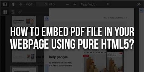 how to embed pdf file in your webpage using pure html5 exeideas let s your mind rock