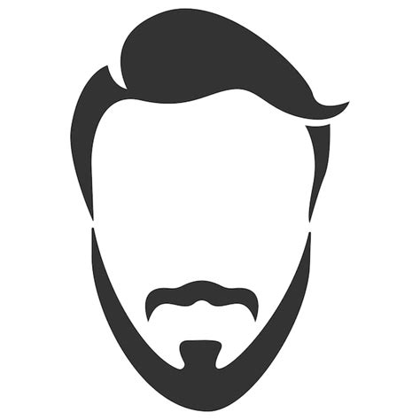 Ícone de bigode ilustração simples do ícone de vetor de bigode e barba