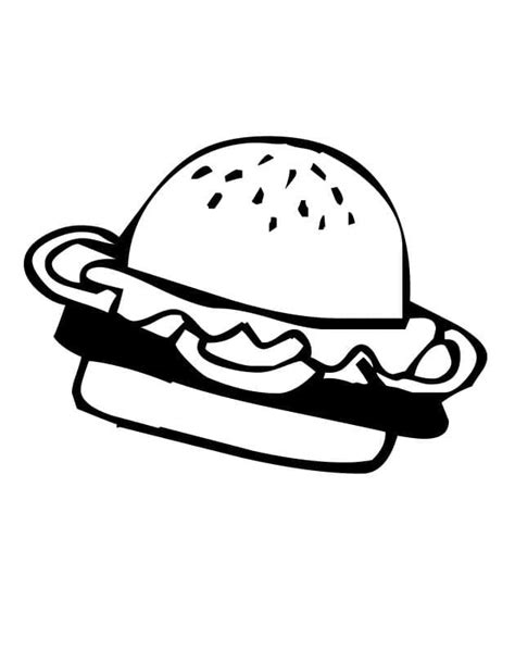 Coloriage Hamburger et Hot dog télécharger et imprimer gratuit sur