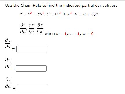 Solved Use The Chain Rule To Find The Indicated Partial Chegg