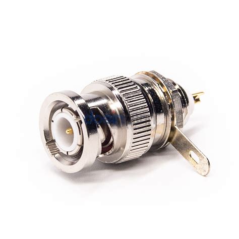 Coaxial Bulkhead Bnc Straight Male Connector Solder Cup Ohm