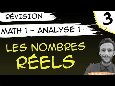 R Vision E Math Analyse Les Nombres R Els Youtube