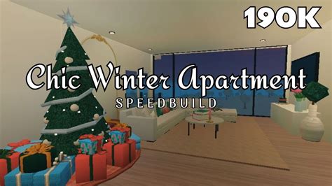 Bloxburg Chic Winter Apartment Gamepass Speedbuild Youtube