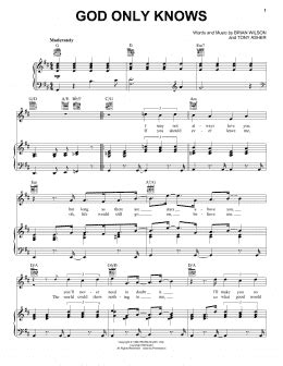 God Only Knows Piano Vocal Guitar Chords Right Hand Melody
