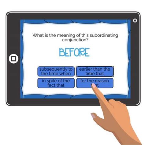 Subordinating Conjunctions Digital Task Cards Boom Cards By The ESL