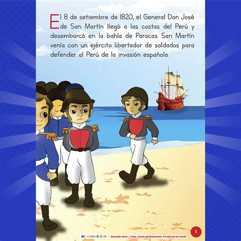 Lecturas del Bicentenario Mi Mundo Clic 3 años El Sueño de San Martín