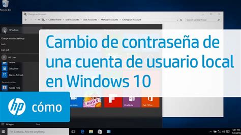 PC HP Cómo cambiar o restablecer la contraseña del equipo en Windows
