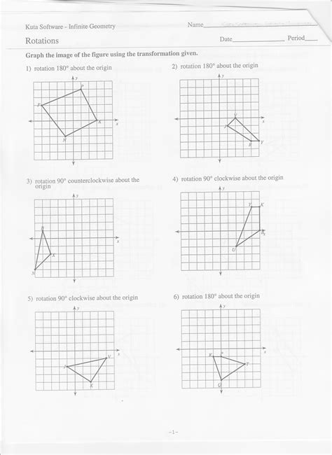 Geometry Multiple Transformations Worksheet