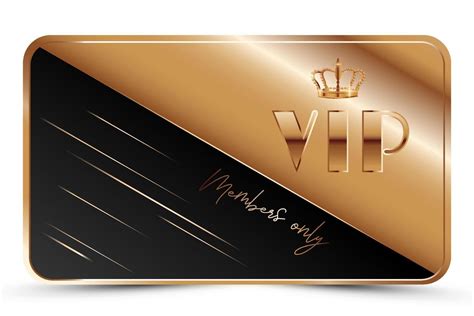 Black Elegant Vip Card Template Modern Business Card For Members Only