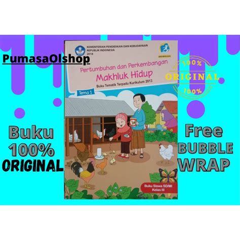 Jual BUKU TEMATIK UNTUK SD MI KELAS 3 TEMA 1 PERTUMBUHAN DAN