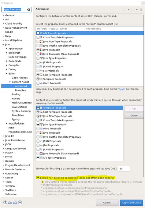 Content Assist Eclipse Non Blocking Completion Ignored Stack Overflow