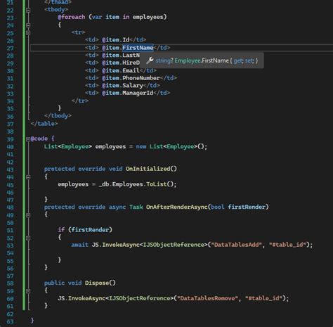 JQuery Datatable With Blazor In ASP NET 6 Tajuddin S Blog