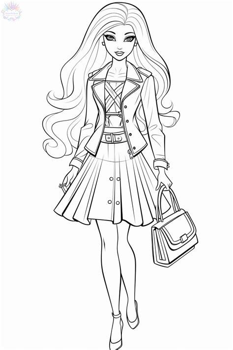 Barbie Para Colorir De Desenhos Para Imprimir E Pintar