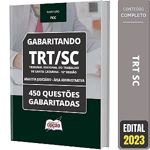 Caderno De Testes Trt Sc T Cnico Judici Rio Administrativa