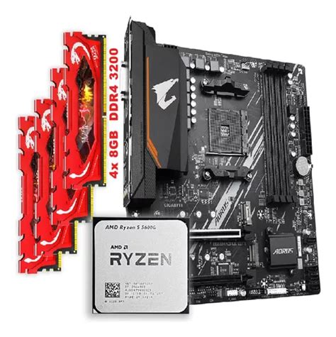 Kit Amd Ryzen 5 5600g Gigabyte B550m Aorus Elite 16gb M