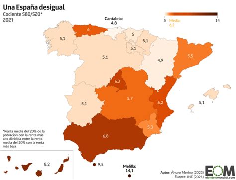 El Mapa De La Desigualdad En Espa A Mapas De El Orden Mundial Eom