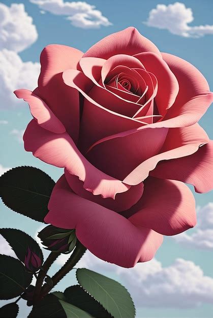 Premium AI Image A Pink Rose With The Word Love On It