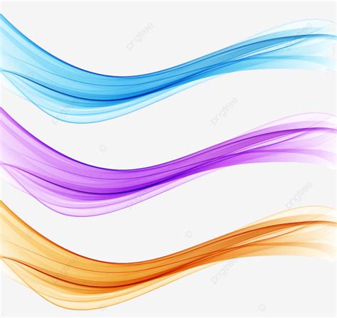 Settings Clipart Hd PNG Set Of Abstract Vector Wave Lines Fluid