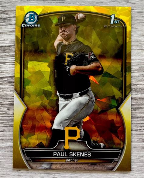 Paul Skenes 2023 Bowman Draft Sapphire Edition BDC 14 Chrome Yellow
