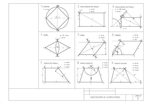 LÁMINAS EPVA 4º ESO LÁMINA 06 Construcción de cuadriláteros Blog
