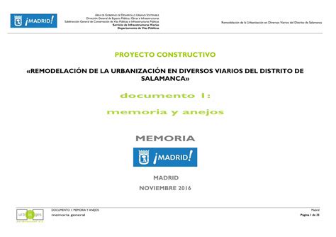 PDF Documento 1 Memoria Y Anejos Madrid DOKUMEN TIPS
