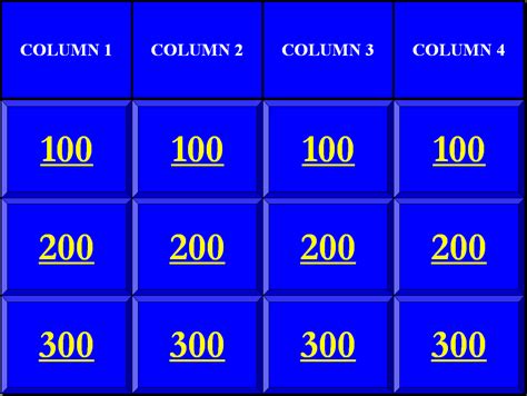 Jeopardy Powerpoint Template Free Templates In Pdf