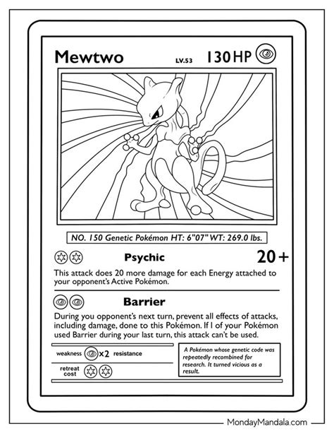 20 Mewtwo Coloring Pages Free PDF Printables Pokemon Coloring Pages