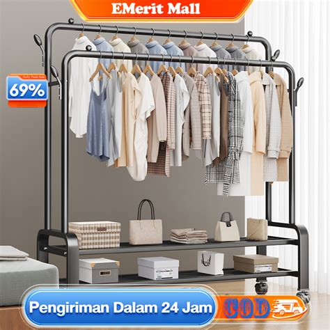 Jual Stand Hanger Gawang Minimalis 150CM Rak Gantungan Baju Besi Stand