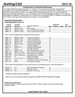 Fillable Online Sbcc Draftingcad Santa Barbara City College