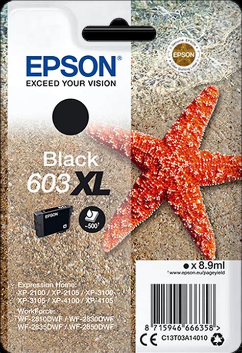 Epson 603XL Black Inktpatroon C13T03A14010