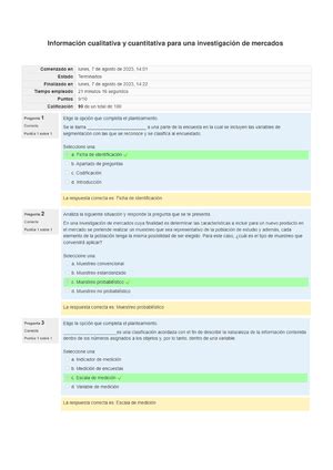 Examen Inteligencia de mercados v2 Puntos 10 Calificación100 de un