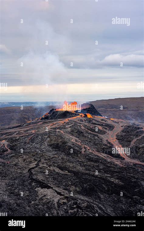 Fagradalsfjall Vulkanausbruch Auf Der Halbinsel Reykjanes Island