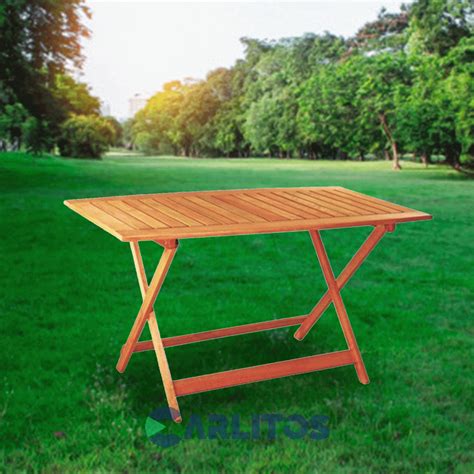 Mesa Rectangular Tucán 1 40 Mts Plegable Eucaliptus Impregnado