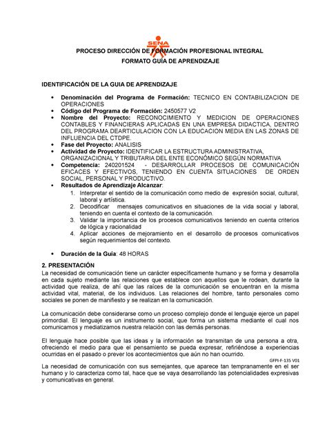 GFPI F 135 Guia de Aprendizaje 1 12 PROCESO DIRECCIÓN DE FORMACIÓN