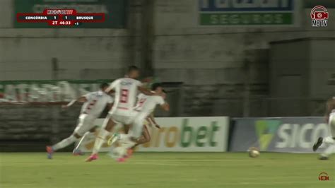 GOL DO BRUSQUE Cristovam marca contra o Concórdia sc ge