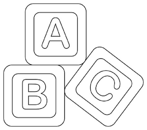 abc blocks coloring page Colorear imágenes