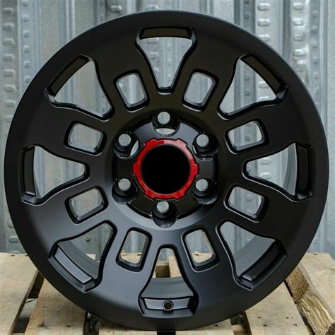 17 Wheels Fit Toyota 4Runner Tacoma 17x8 6x139 5 Matte Black Rims Set
