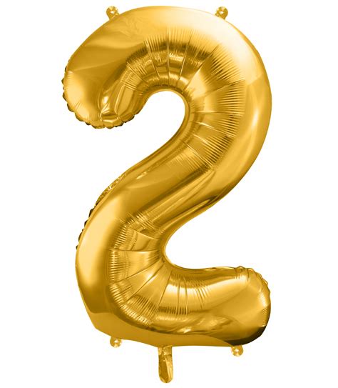 BALON foliowy ZŁOTY urodziny cyfra numer nr 2 XXL 13582138064 Allegro pl
