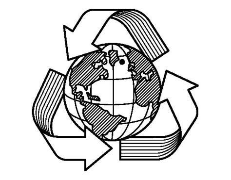 Desenho De Mundo Reciclagem Para Colorir Colorir