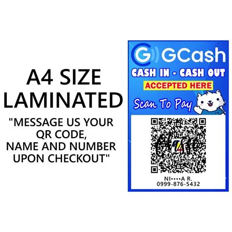 GCASH MAYA LAMINATED SIGNAGE A4 SIZE 180 GSM PAPER LAMINATED Shopee