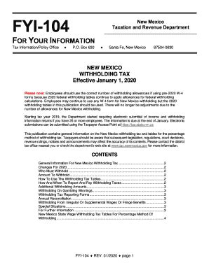 Nm Trd Fyi Fill Out Tax Template Online