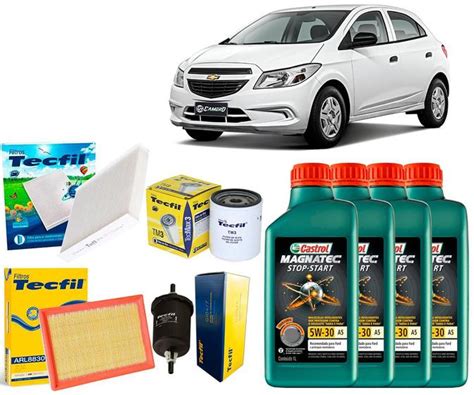 Kit Troca de Óleo 5w30 e Filtros Gm Onix 1 0 e 1 4 2012 2016 CASTROL