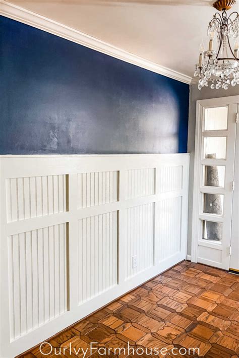 DIY Board And Batten Entryway Wall With Beadboard Our Ivy Farmhouse